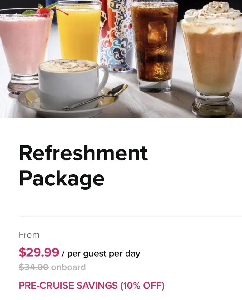 Royal Caribbean Refreshment Package 2024 - Cruise Ship Traveller